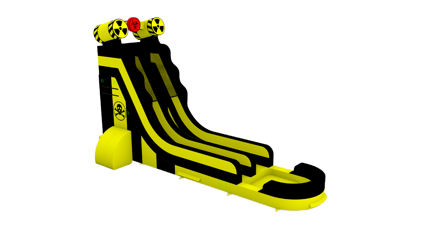 22FT Nuclear Single Lane Slide – Big and Bright Inflatables
