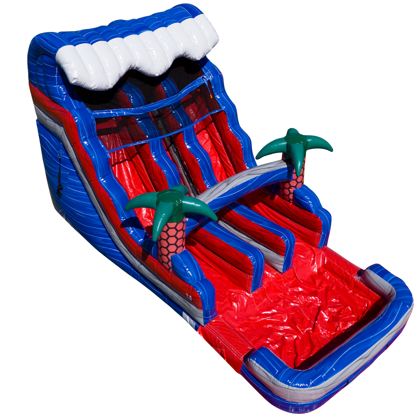Big and Bright Inflatables 16FT Red Grey & Blue Slide
