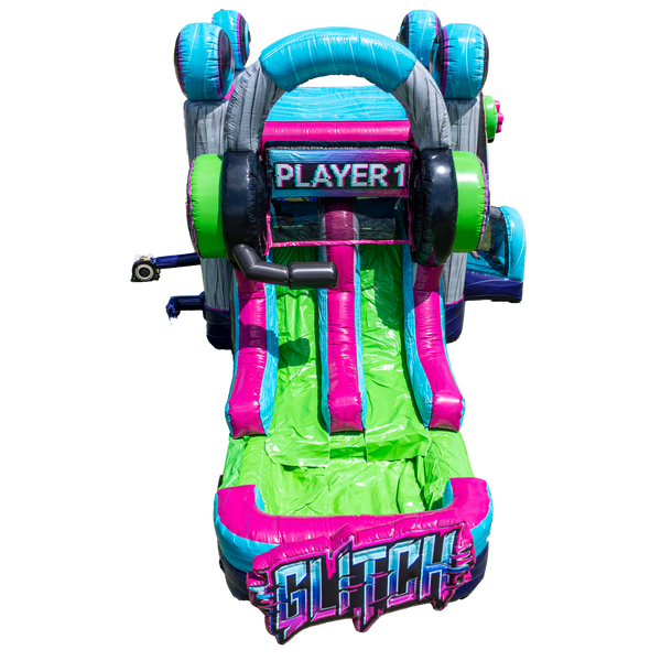 GLITCH Gamer Bounce House Combo | Big and Bright Inflatables