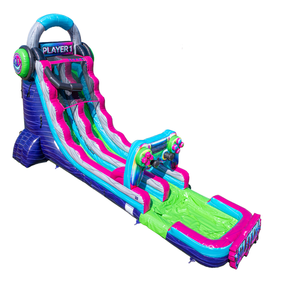 18FT Glitch Water Slide | Big and Bright Inflatables