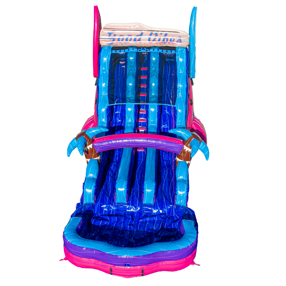 20FT Good Vibes Dual Lane Magenta Slide | Big & Bright Inflatables ...