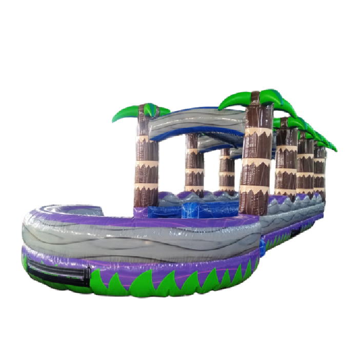 Purple Tropical Dual Slip N Slide – Big and Bright Inflatables